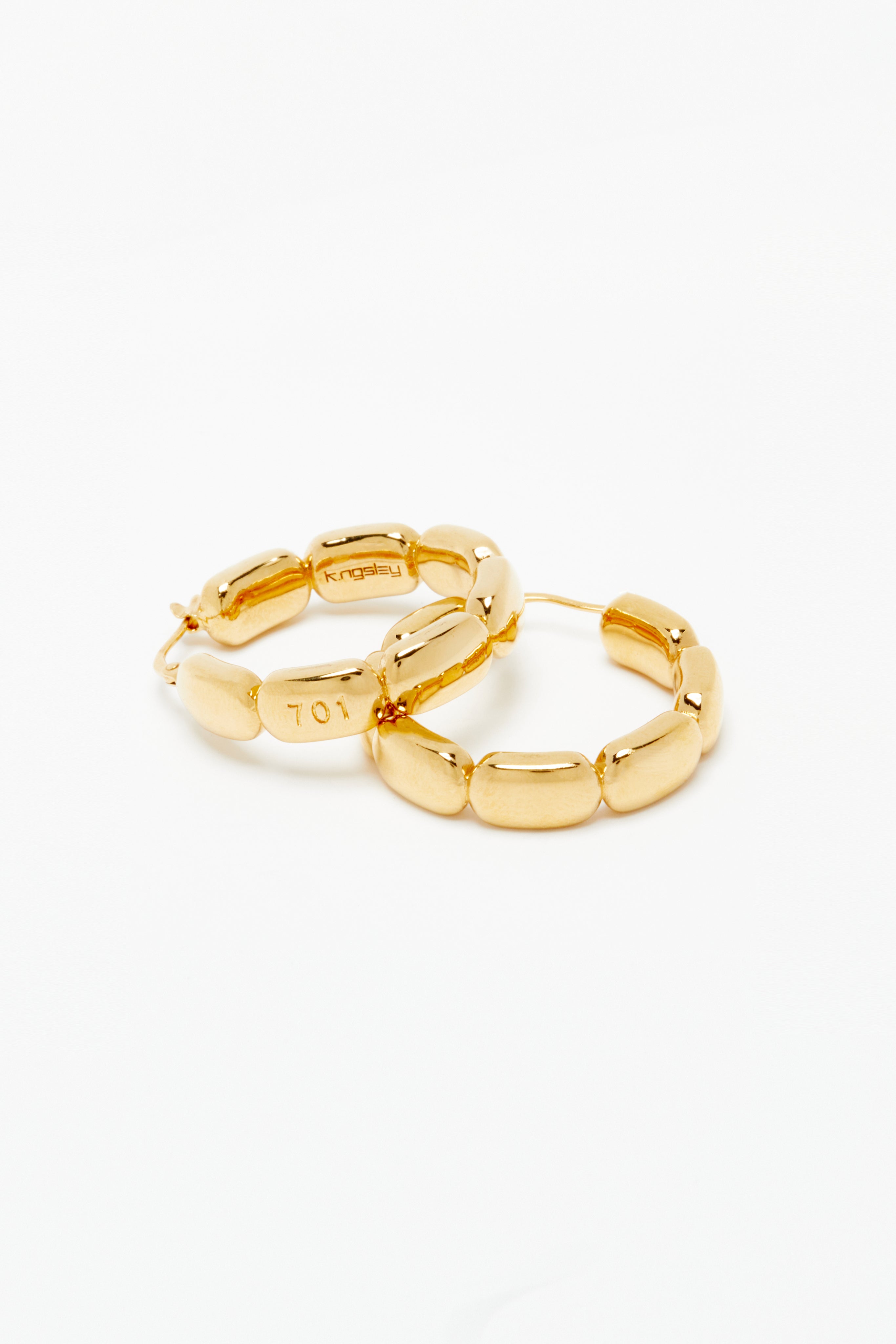 Gold "701" Hoop Earrings – Black Owned Everything